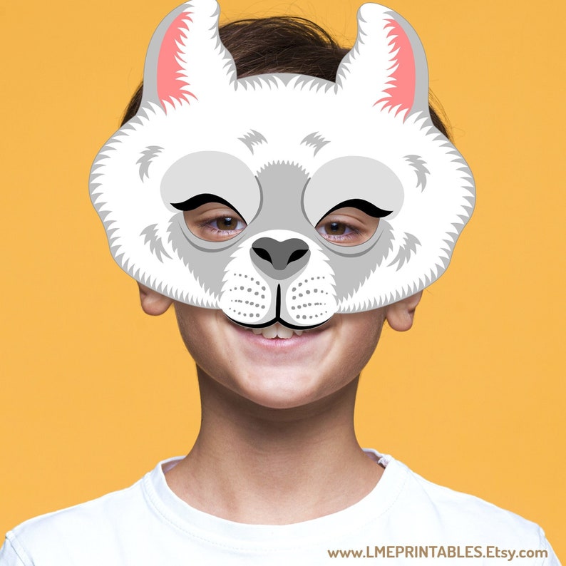 Llama Printable Mask Costume Alpaca Camel Peru Dromedary Halloween ...