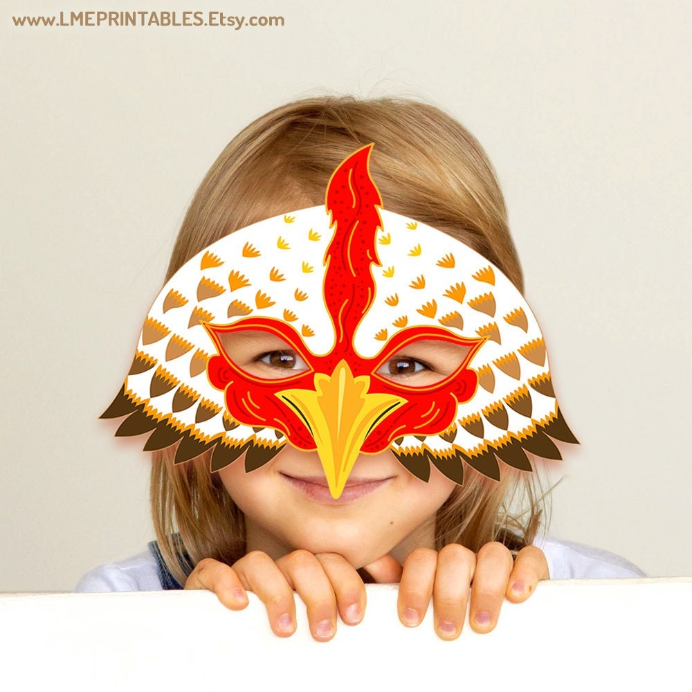 Chicken Mask Printable Halloween Costume Farm Animals Kid - Etsy