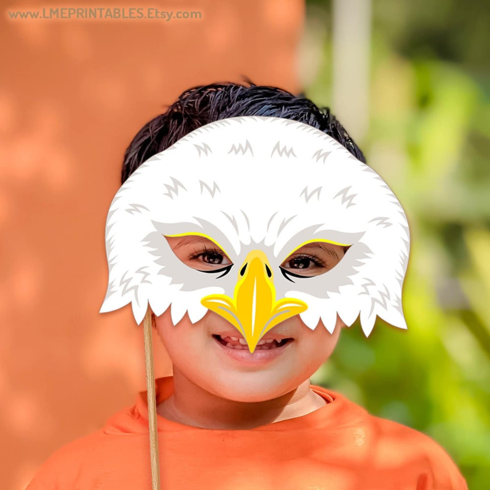 Bald Eagle Mask Printable Halloween Falcon Paper Costume Animal ...
