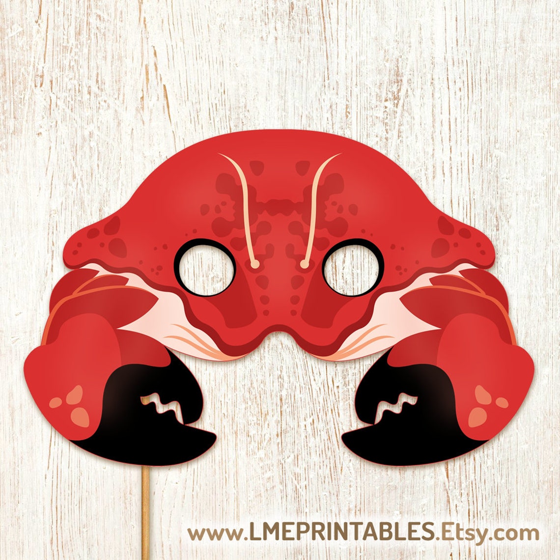 Crab Printable Mask Halloween Costume Animal Paper Masks Template Kids ...