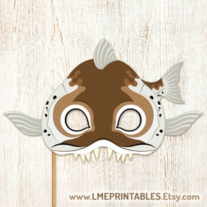 Fish Mask Printable Halloween Costume John Brown Barracuda Pool Party ...
