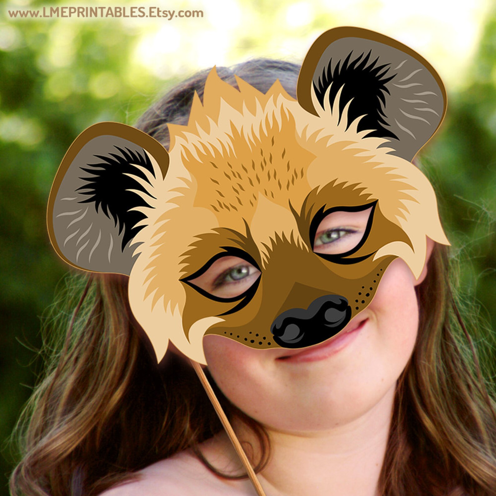 Hyena Mask Printable Animal Masks Halloween Costume Safari - Etsy UK
