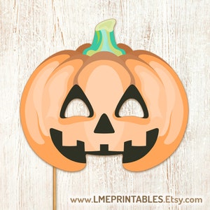Pumpkin Mask Printable Halloween Costume Party PDF Skeleton Scary Kid ...