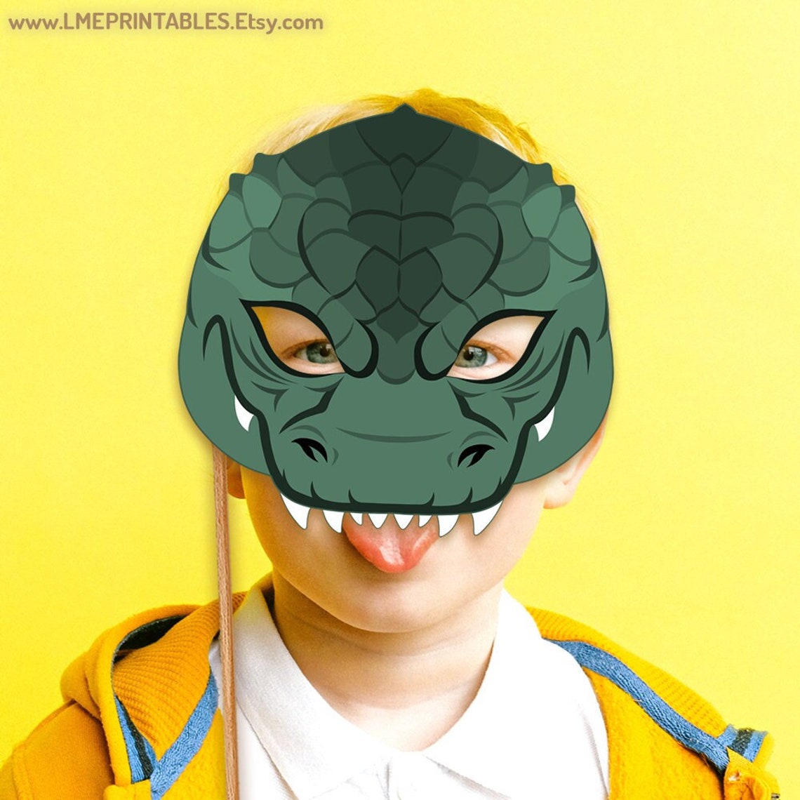 Monster Mask Printable Halloween Dinosaur T-rex DIY Costume - Etsy