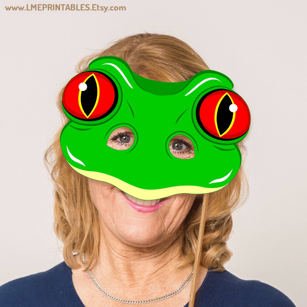 Frog Printable Mask Toad Halloween Template Animal Costume Birthday ...