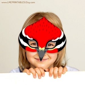 Woodpecker Mask Printable Animal Bird Carnival Halloween Carpenter ...