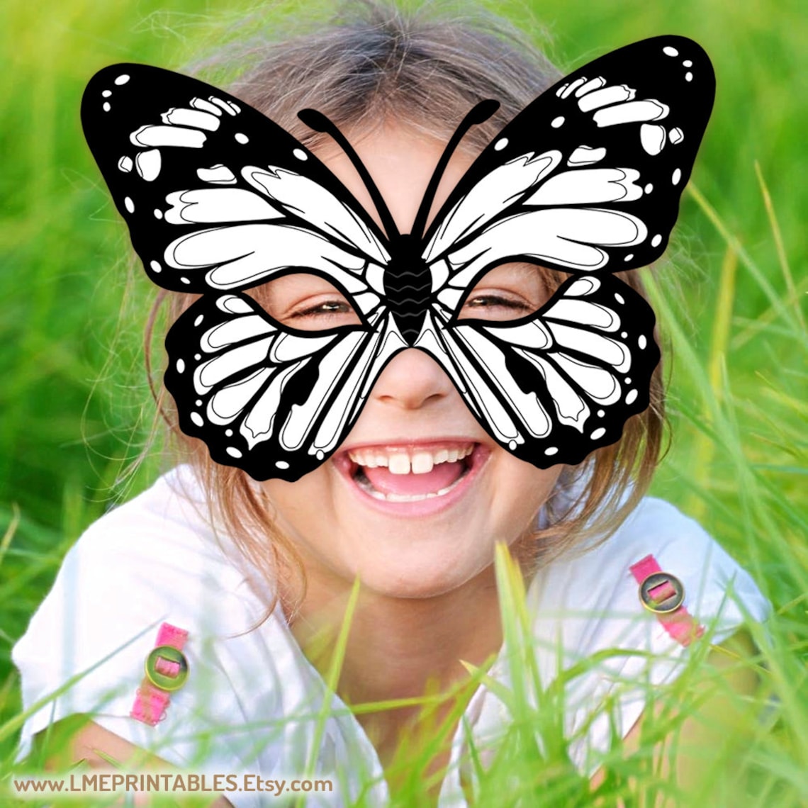 Butterfly Coloring Mask Printable Monarch Insect Bug Nymph Moth ...
