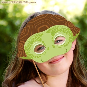Tortoise Printable Mask Halloween Costume Animal Party Garden Turtle ...