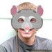 Rat Mask Printable Halloween Costume Animal Mouse Mask Sewer Rat ...