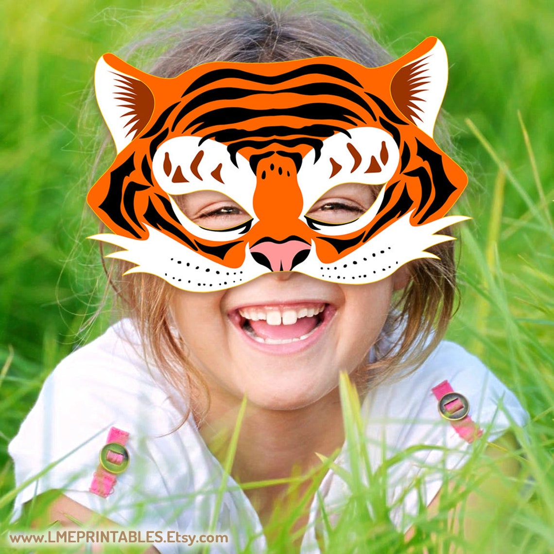 Tiger Mask Printable Halloween Costume Animal Masks Jungle Safari Party ...