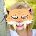 Smilodon Mask Printable Halloween Costume Sabertooth Tiger Prehistoric ...