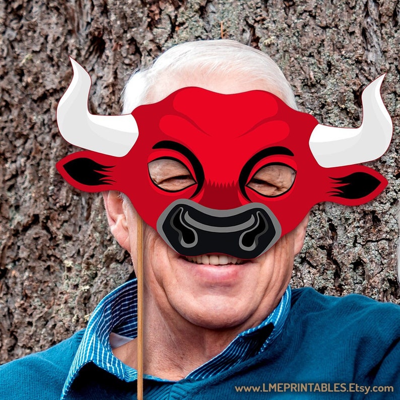 Máscara de Red Bull para imprimir, disfraz de buey, búfalo, papel ...