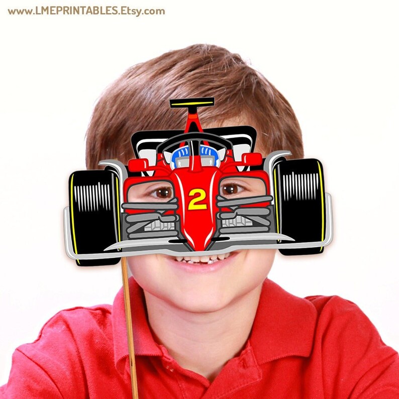Race Car Mask Printable Formula 1 Costume F1 (Download Now) - Etsy