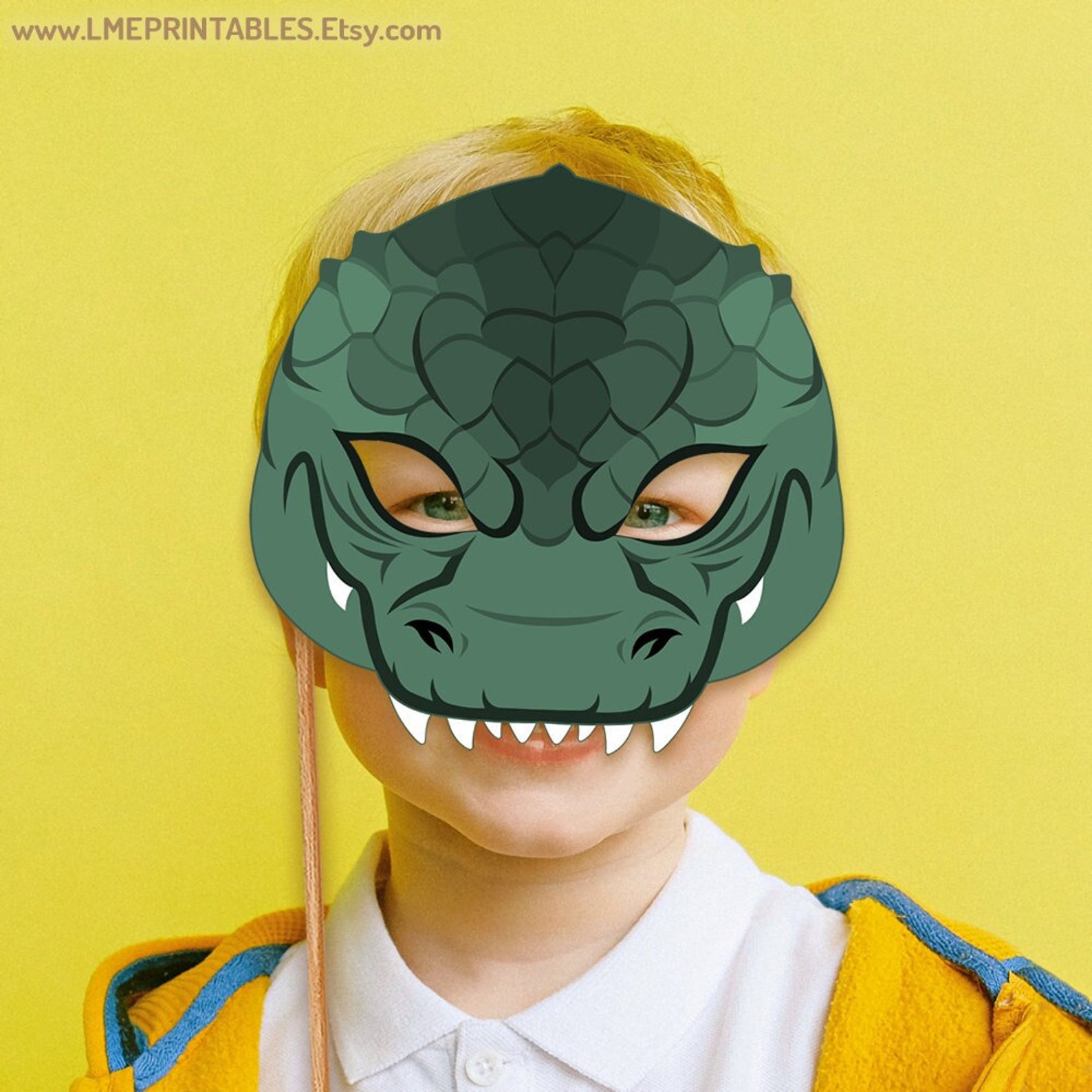 Monster Mask Printable Halloween Dinosaur T-rex DIY Costume - Etsy