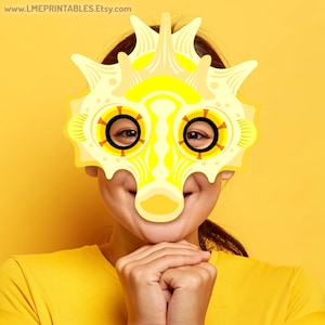 Seahorse Printable Mask Hippocampus Animal Costume Activity Halloween ...