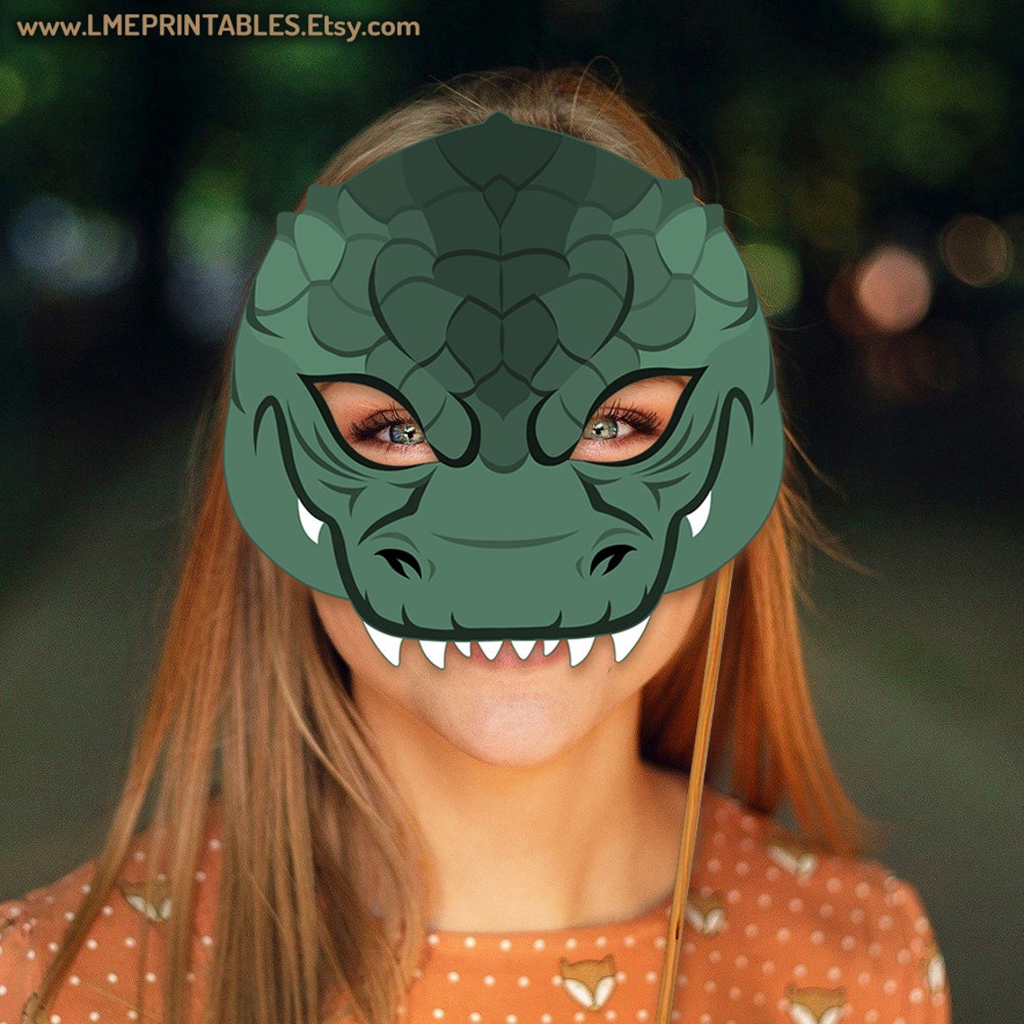 Monster Mask Printable Halloween Dinosaur T-rex DIY Costume - Etsy