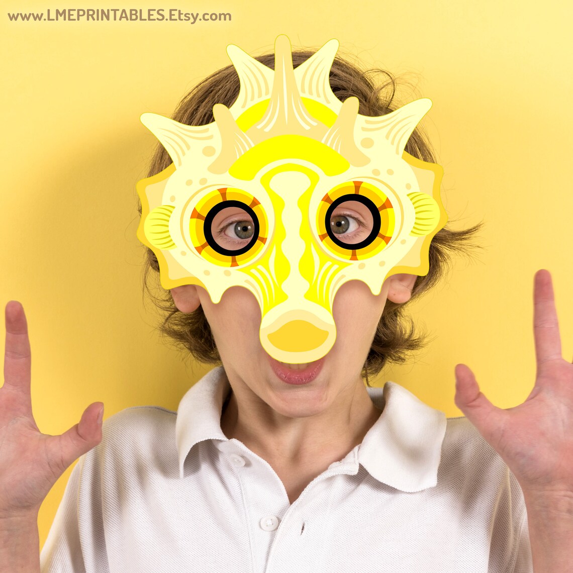 Seahorse Printable Mask Hippocampus Animal Costume Halloween Sea ...