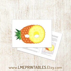 Pineapple Mask Printable Fruit Tropical Activity School Halloween ...