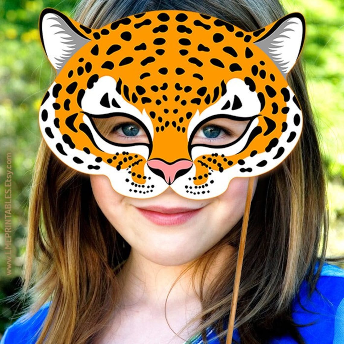 Jaguar Mask Printable Leopard Animal Halloween Costume - Etsy