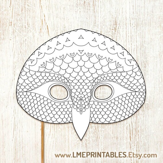 Hummingbird Coloring Mask Printable Violetear Halloween Little - Etsy