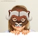 Musk Ox Mask Printable PDF Halloween Costume Animal American Bull Bison ...
