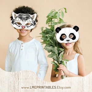 Panda Bear Printable Mask Costume Animal Party Carnival Craft Woodland ...