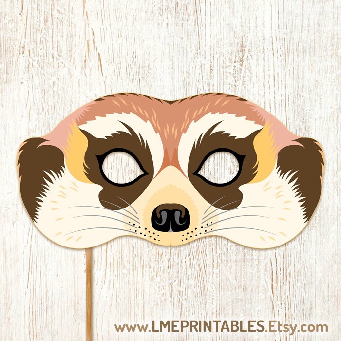 Meerkat Mask Printable Animal Masks Halloween Costume Safari - Etsy