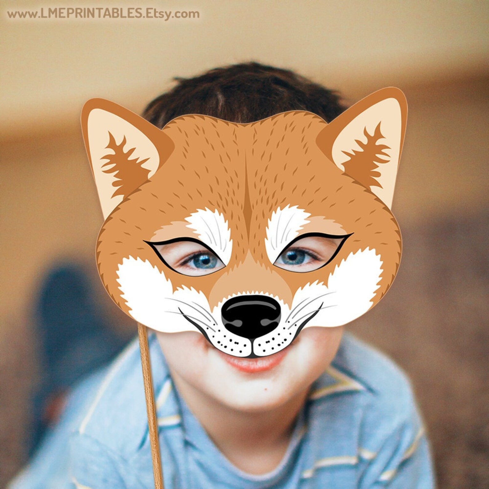 Shiba Inu Dog Mask Printable Halloween Masks Crypto Coin Puppy Animal ...