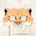 Smilodon Mask Printable Halloween Costume Sabertooth Tiger Prehistoric ...