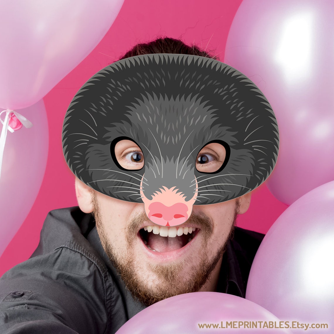 Mole Mask Printable Costume Animal Halloween Mask Moldwarp Talpa ...