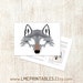 Gray Wolf Mask Printable Costume Carnival Woodland Halloween Party ...