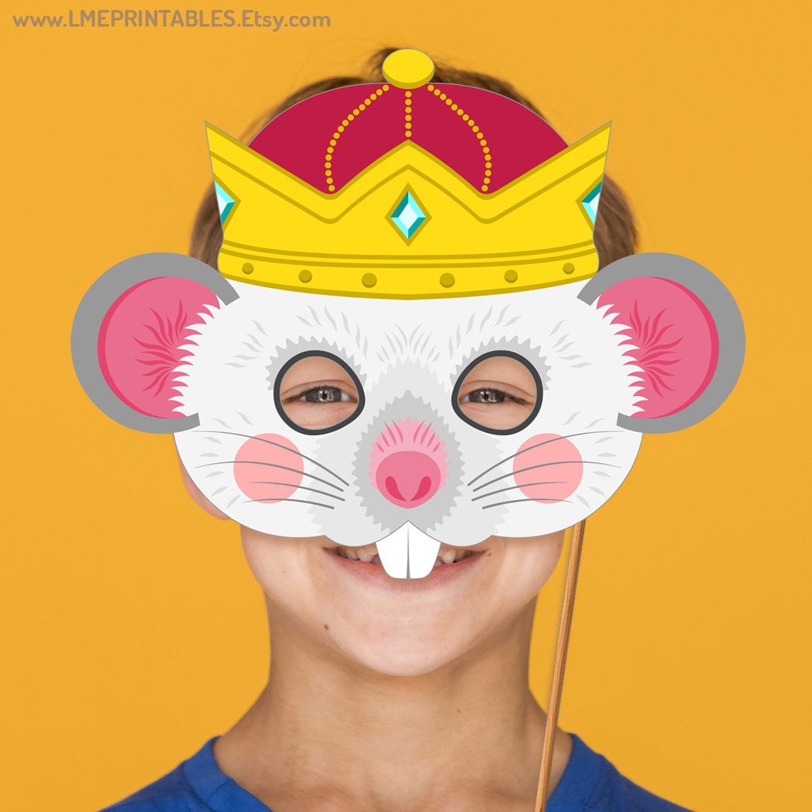 Mouse King Mask Printable Nutcracker Christmas Ballet Costume Animal ...