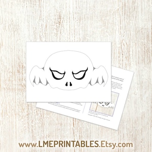 Ghost Skull Mask Printable Halloween Baby Costume Party Boo Paper Craft ...
