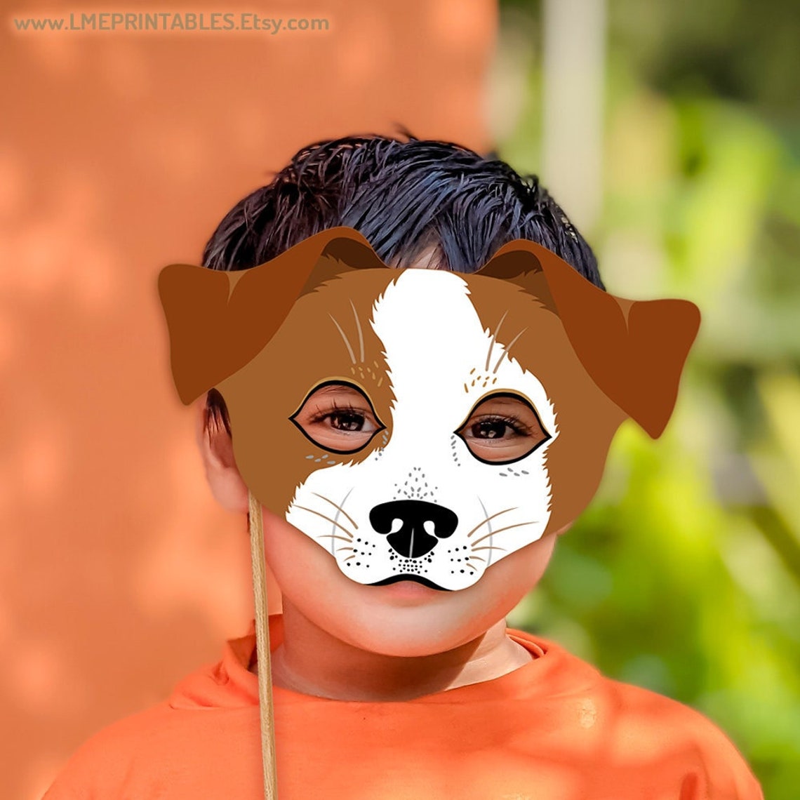 Dog Mask Jack Russell Terrier Printable Halloween Masks Pet - Etsy