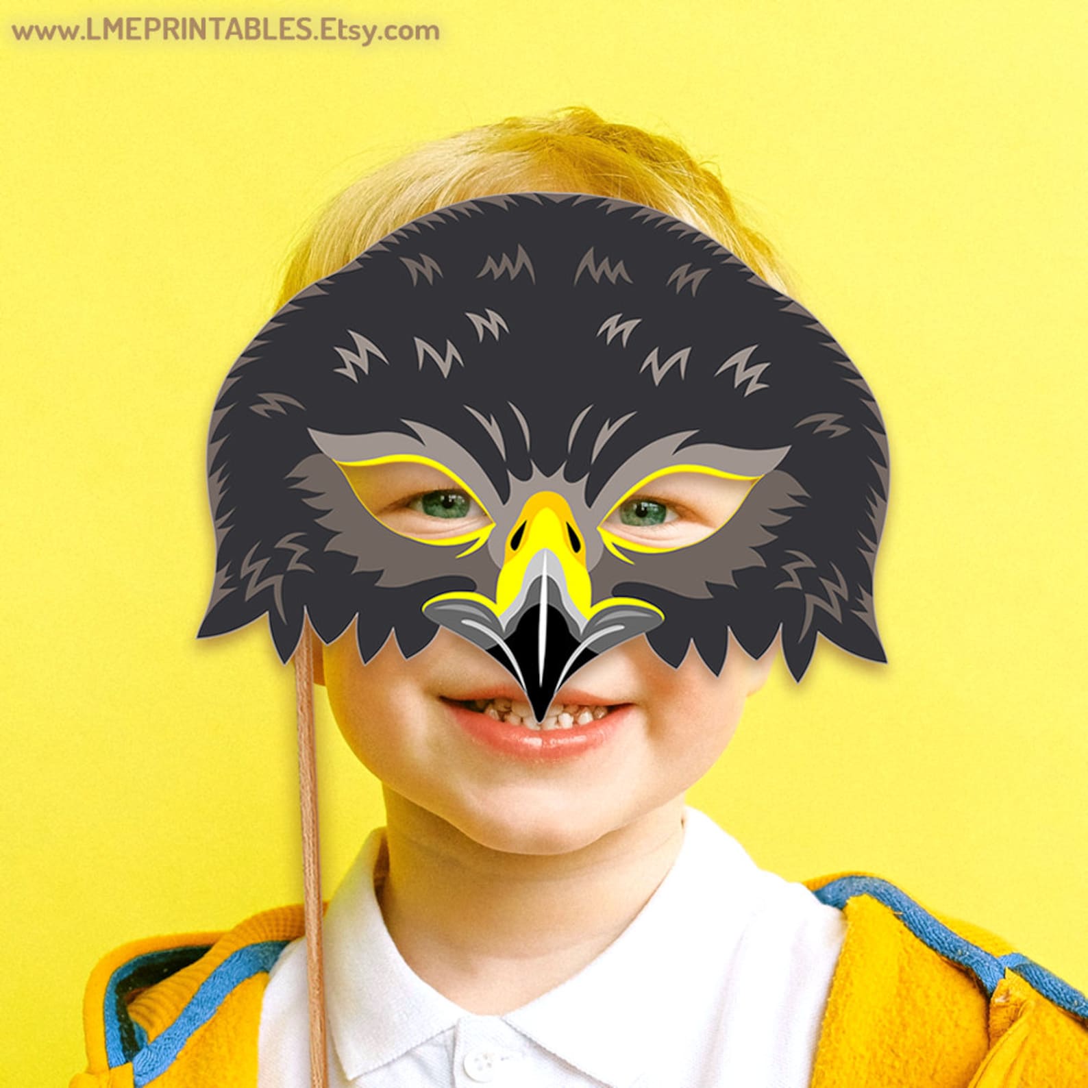 Peregrine Falcon Mask Printable Halloween Costume Animal Bird Prey Paper Hawk Golden Eagle ...