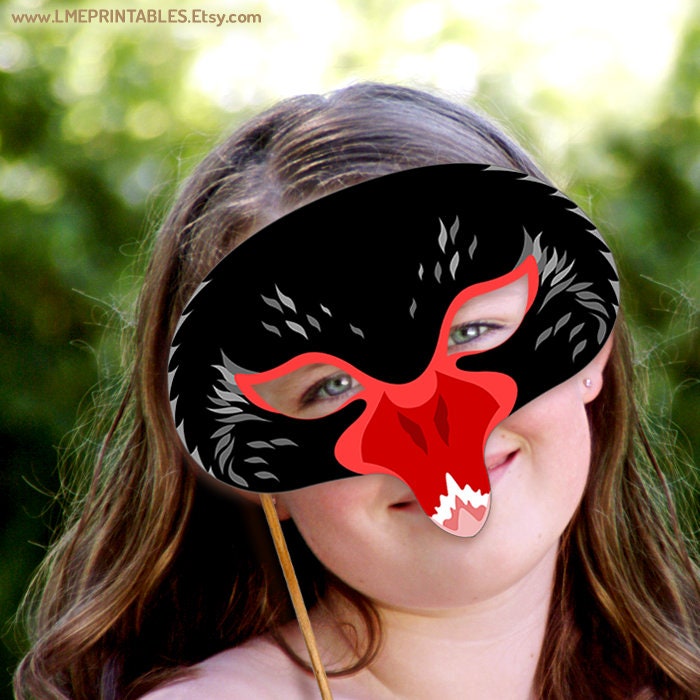 Black Swan Mask Printable Halloween DIY Costume Animal Paper Masks Duck ...