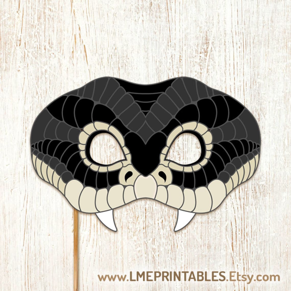 Black Mamba Snake Printable Mask DIY Costume Reptile Lizard - Etsy