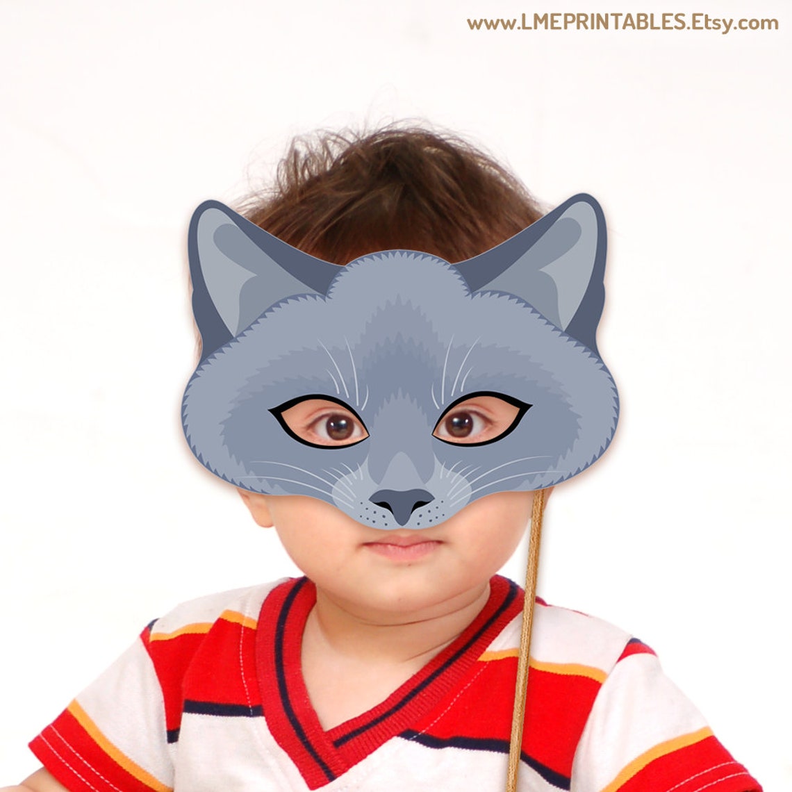 Russian Blue Cat Printable Mask Halloween Party Costume Animal - Etsy