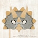 Triceratops Mask Printable Dinosaur Animal Costume Halloween Pattern ...
