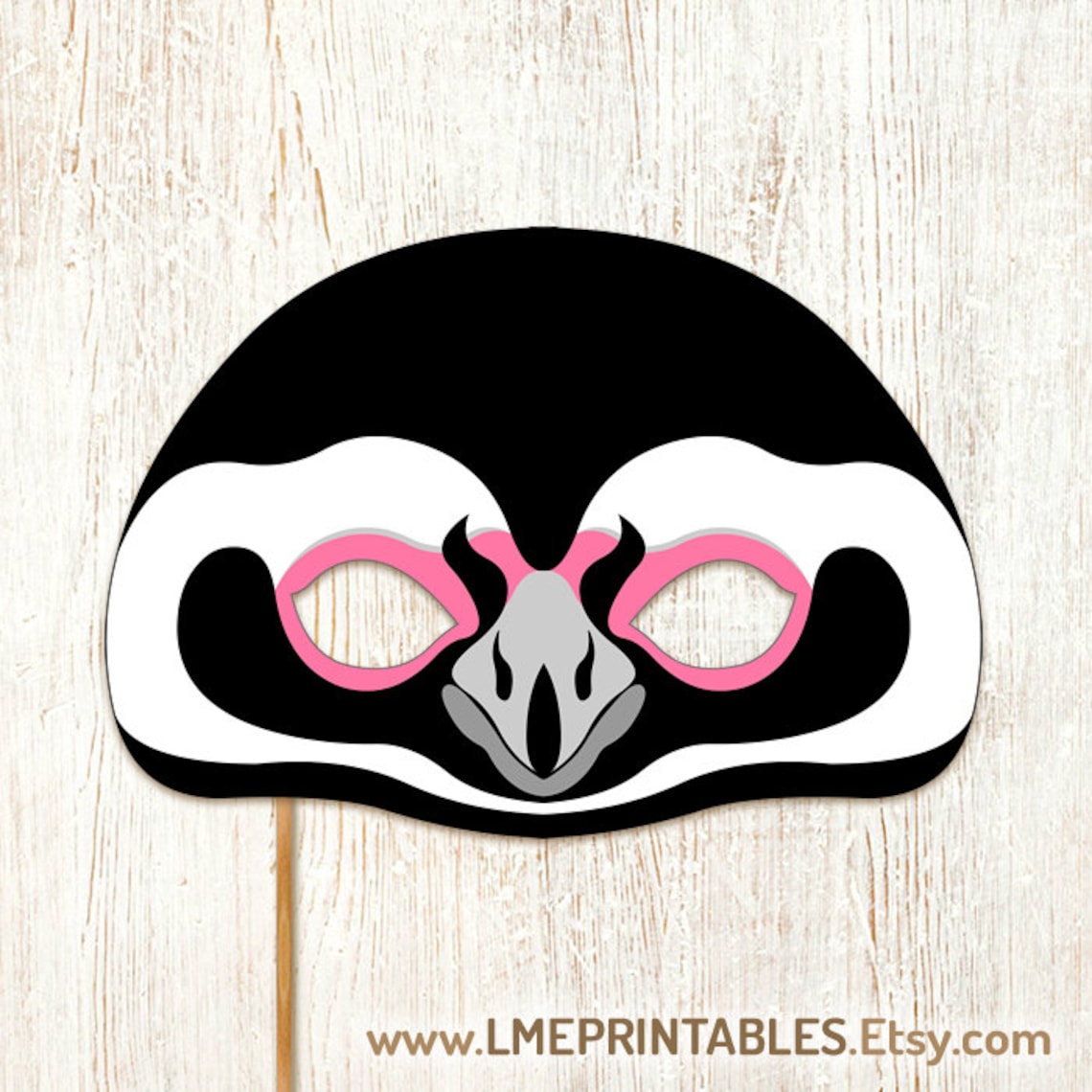 Penguin Mask Printable Halloween Paper Mask Magellanic Bird - Etsy