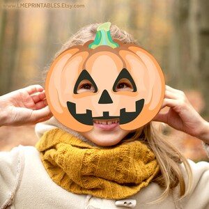 Pumpkin Mask Printable Halloween Costume Party PDF Skeleton Scary Kid ...