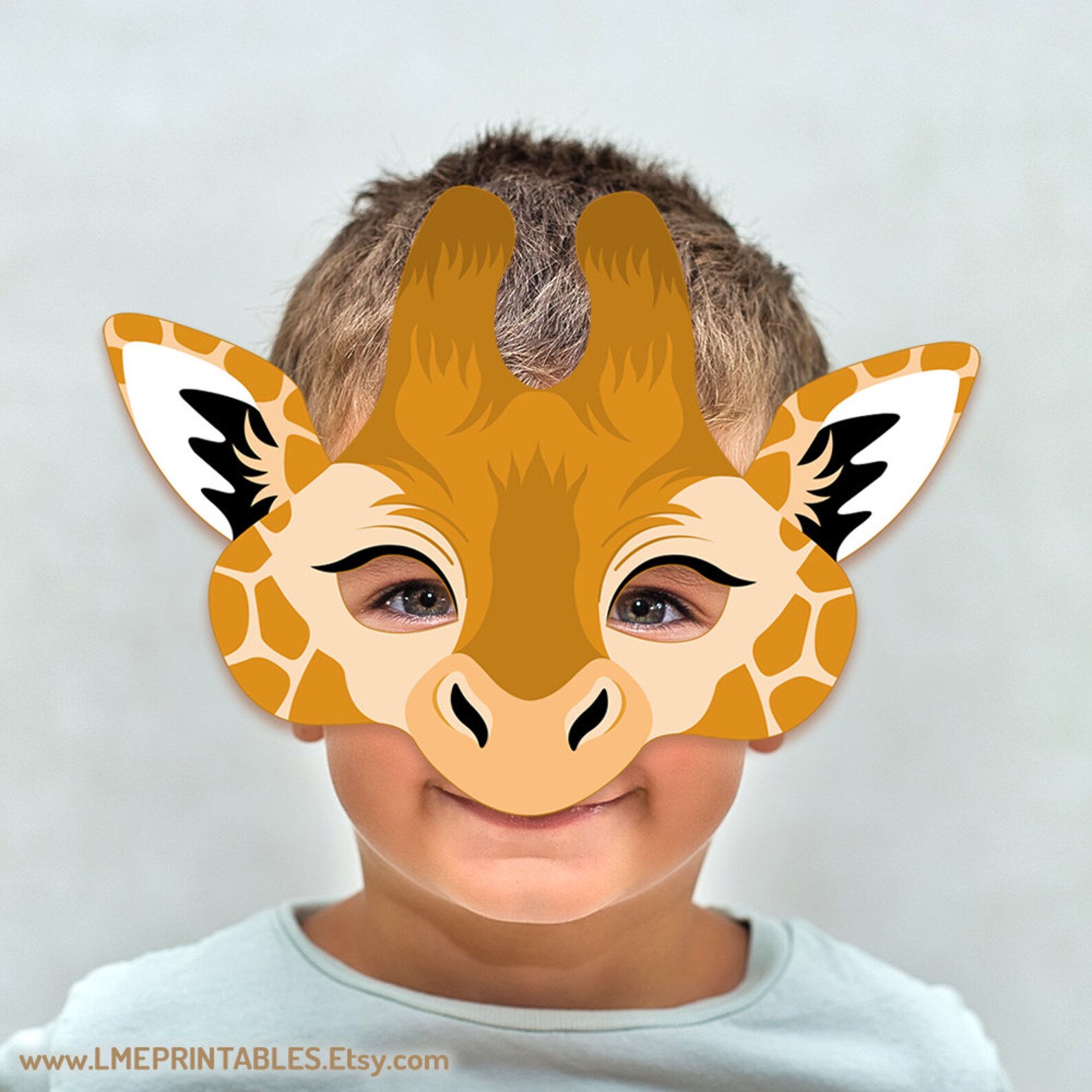 Giraffe Printable Mask Costume Safari Animal Africa Photo Booth ...