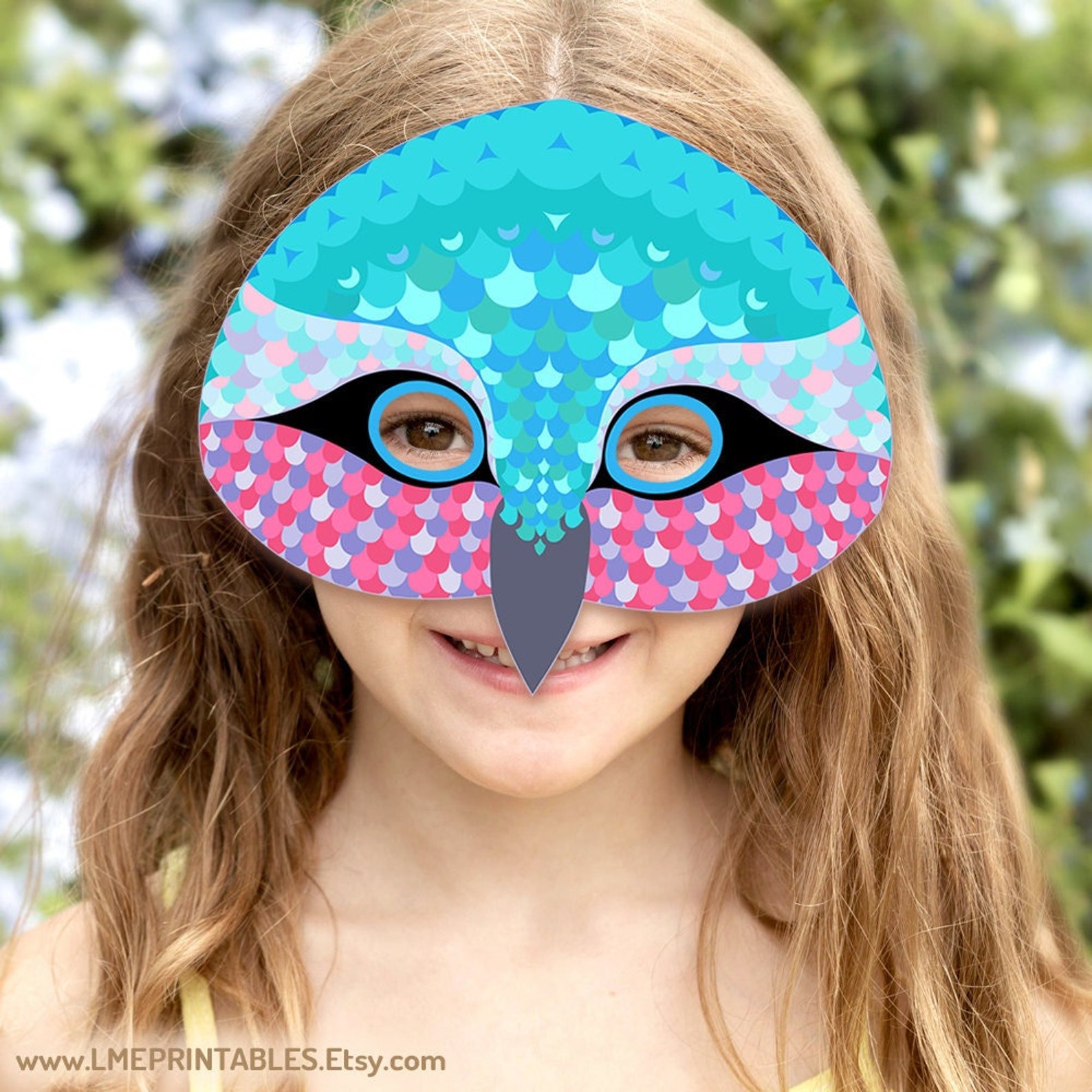 Hummingbird Mask Printable Little Bird Costume Animal Halloween PDF ...