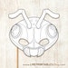 Ant Coloring Mask Printable Insect Bug Carnival Halloween Animal ...