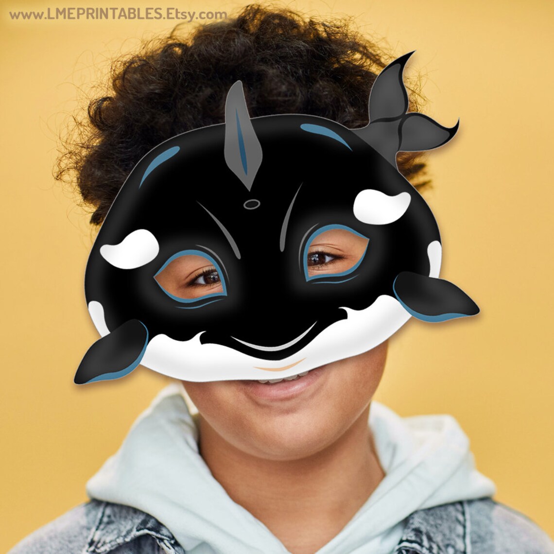 Orca Printable Mask Halloween Costume Cetacean Pool Party - Etsy