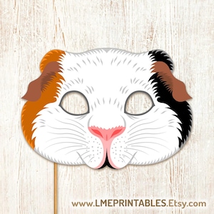 Guinea Pig Mask Printable Halloween Costume Animal Hamster Cavy Mask ...