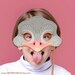 Ostrich Mask Printable Halloween Costume Animal Bird Emu Paper Craft ...