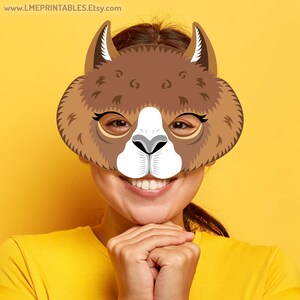 Alpaca Printable Mask Costume Llama Camel Peru Dromedary Animal ...