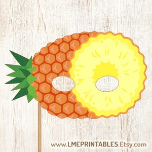 Pineapple Mask Printable Fruit Tropical Activity School Halloween ...