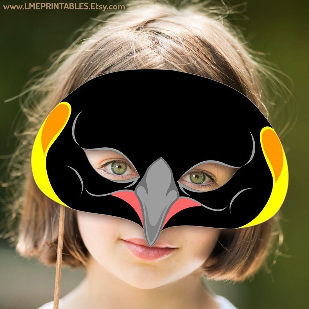 Emperor Penguin Mask Printable Halloween Paper Bird Costume Antarctica ...